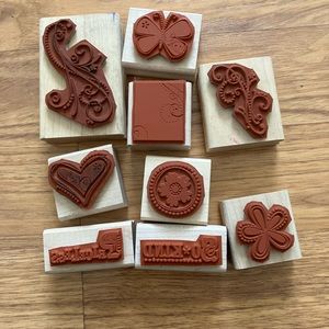 Stampin' Up! | Office | Stampin Up Priceless 207 9 Pcs Wood Rubber ...
